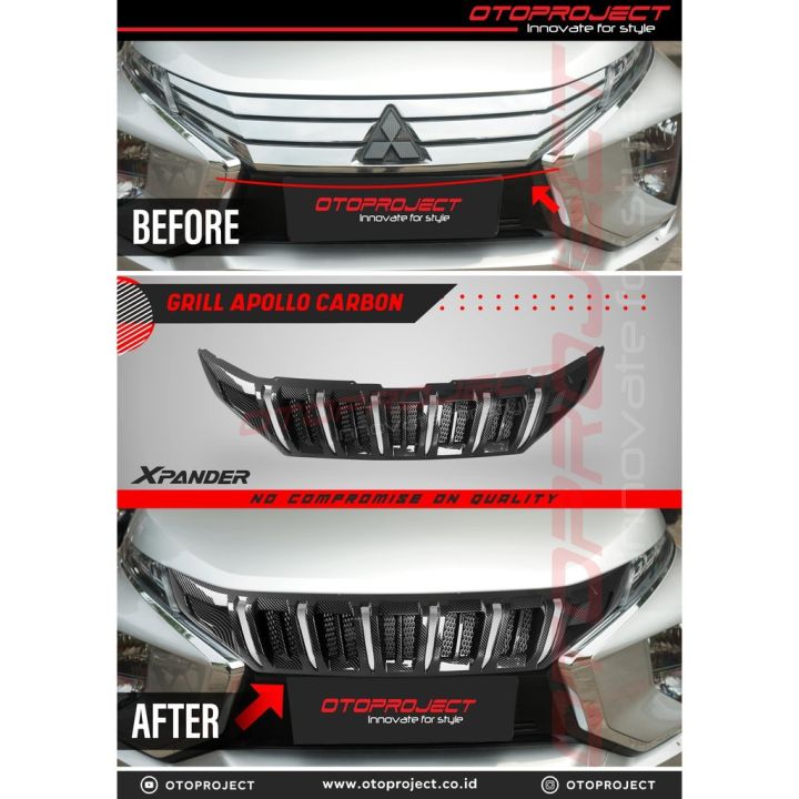 Otoproject - Front Grill Apollo Carbon Xpander | Lazada Indonesia