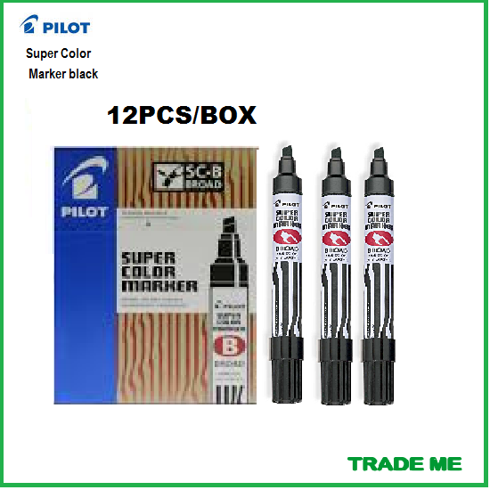Permanent Marking pen Pilot Broad Tip-Black (12pcs/box) | Lazada PH