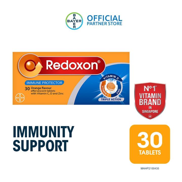 Bayer REDOXON Triple Action 30 Orange Effervescent Tablets - By Medic ...