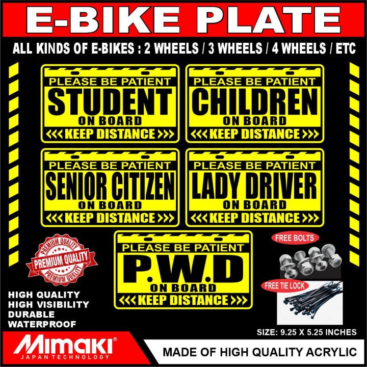 ELECTRIC BICYCLE (E-BIKE) PLATE | Lazada PH