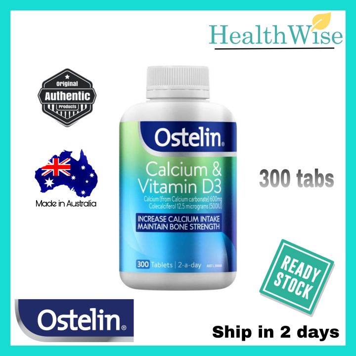 [Made in Australia] Ostelin Calcium & Vitamin D3 tablets (250 or 300 ...