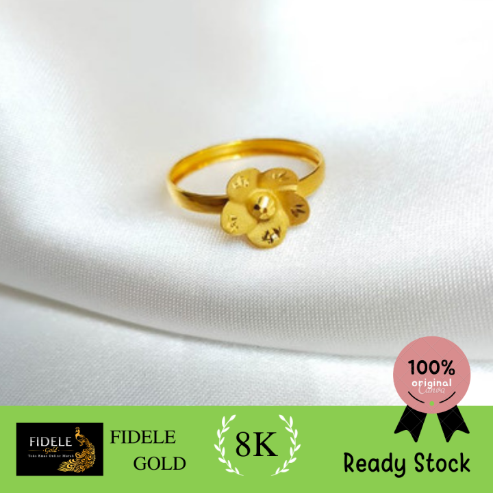 Cincin wanita bunga kendari bangkok ringan 375 | Lazada Indonesia