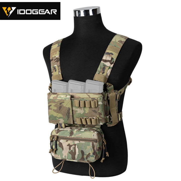 IDOGEAR Tactical MK3 Chest Rig w/ Insert 556 Magazine Pouch&Drop ...