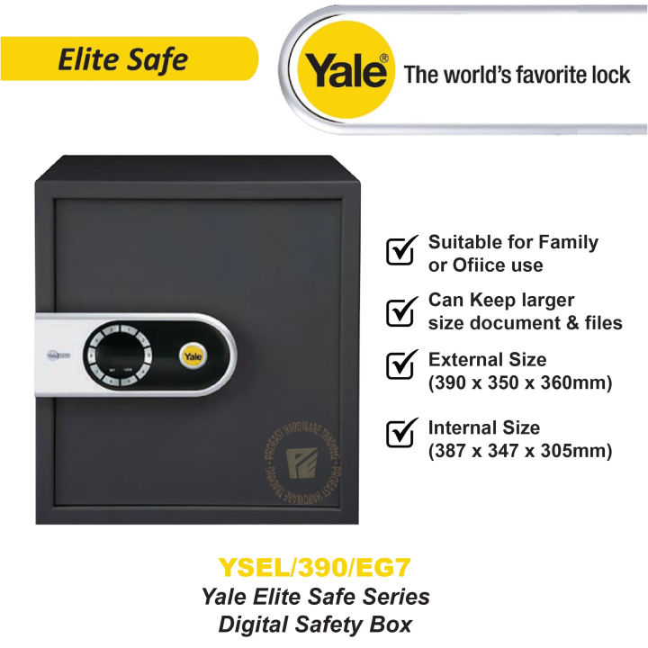 Yale Elite Safe Series [ YSEL/390/EG7 ] Digital Safety Box - (Home ...