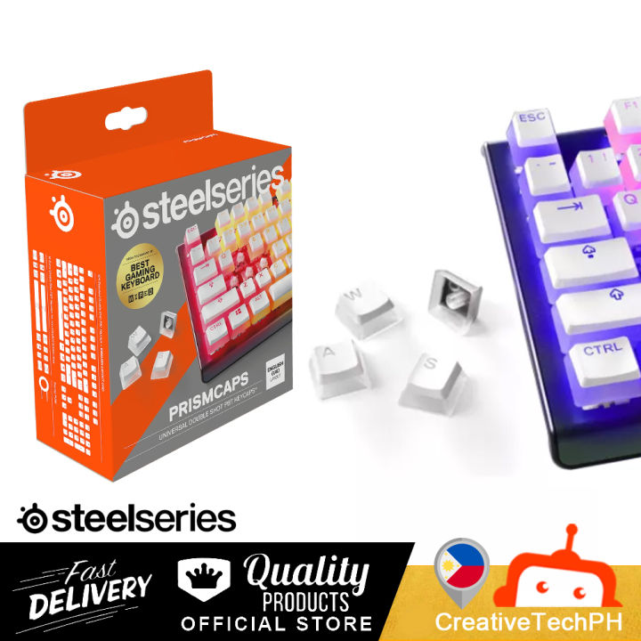 STEELSERIES PUDDING KEYCAPS (60203 WHITE) PROFESSIONAL GAMING KEYBOARD ...