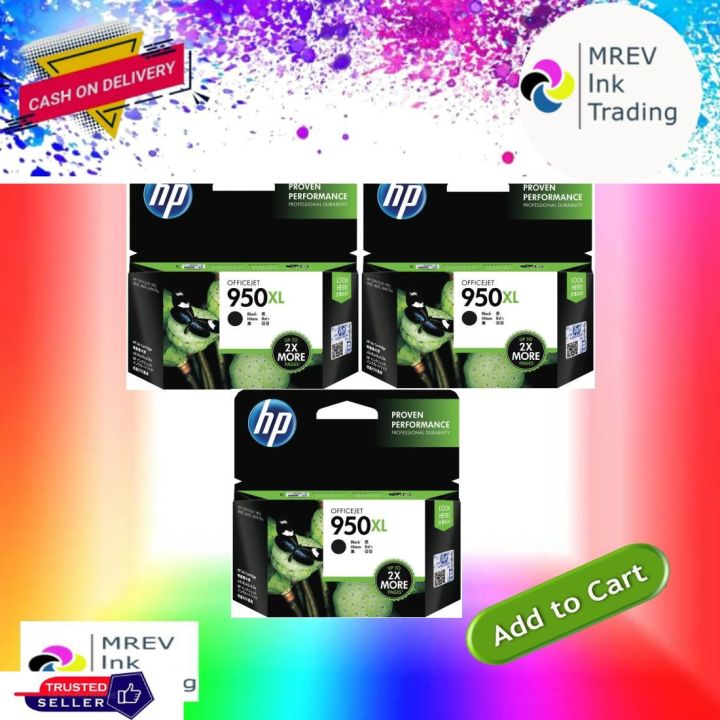 HP 950XL Ink Cartridge Original Black SET OF 3 | Lazada PH
