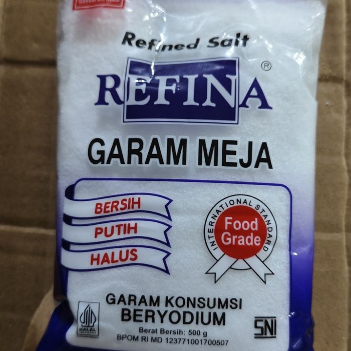 Refina Garam Meja Halus 500gr Refined Salt Beryodium | Lazada Indonesia