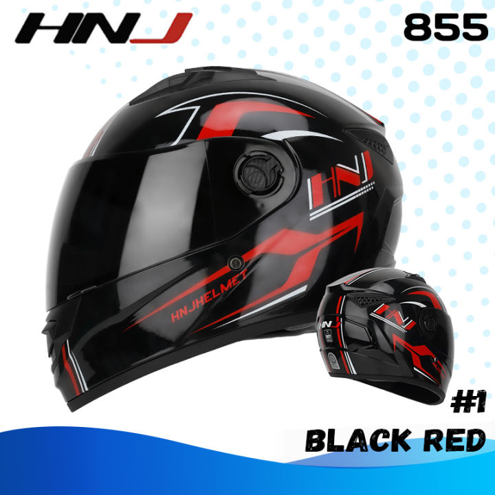 HNJ 855 Full Face Men Motorcycle Helmet Single Visor Helmet Women ...