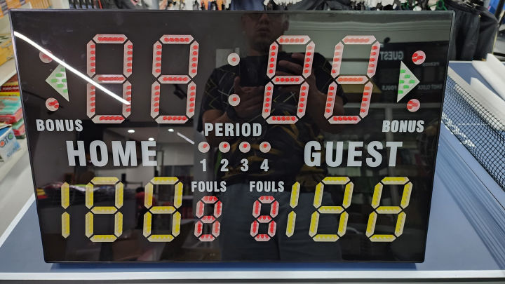 Prospec LED Basketball Scoreboard Wireless Controller Basketball Timer ...