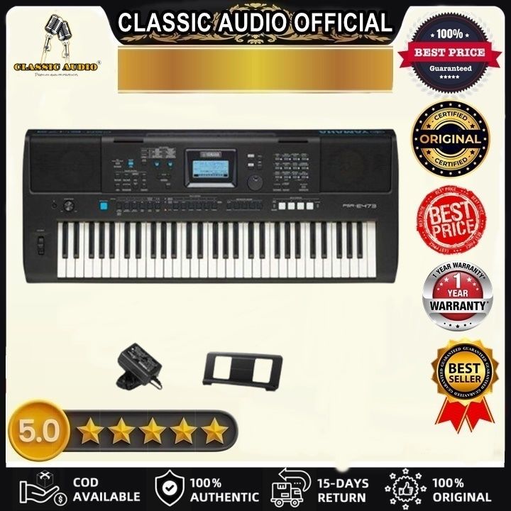 Yamaha PSR E473 61-key Portable 2 YEARS WARRANTY CLASSIC AUDIO | (ORIGINAL) | Lazada PH