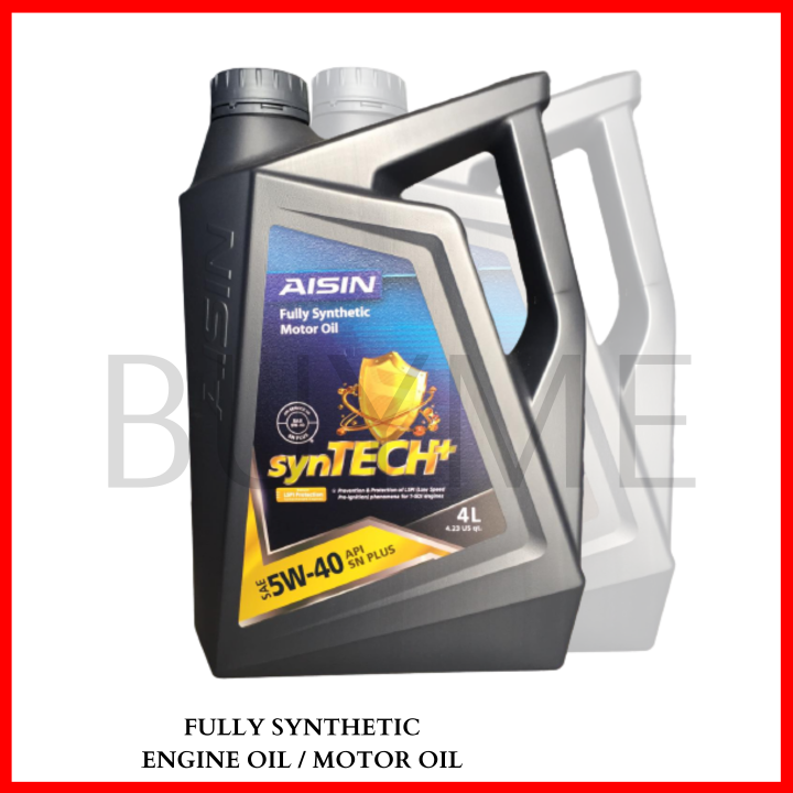 Aisin 5W40 FULLY SYNTHETIC Engine Oil/Motor Oil (GAS / DSL) 4LITERS ...