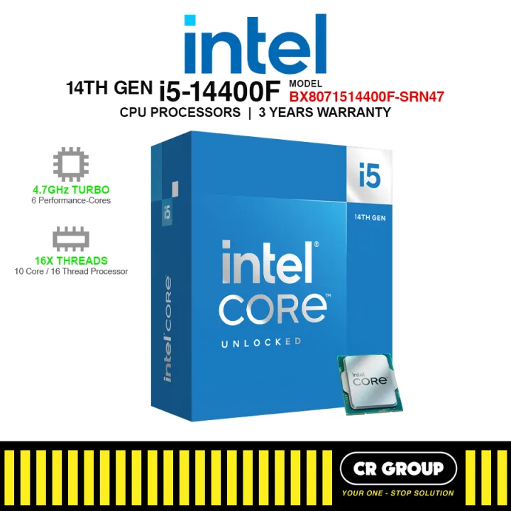 Intel Core i5 Processors (14th Gen) - i5-14400F/14400/14500/14600KF/14600K (3Yrs Intel Warranty ...
