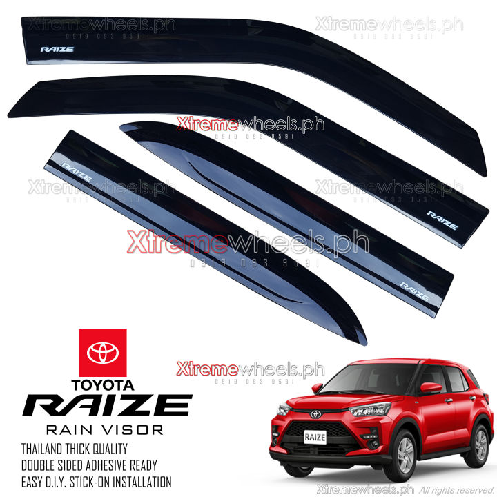 Toyota Raize 2022 to 2024 Thick Slim Type Thailand Made Rain Door Visor ...