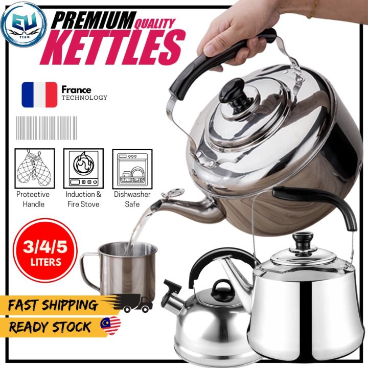 PREMIUM Whistling Kettle Stainless Steel Induction Stove Boiling Kettle ...
