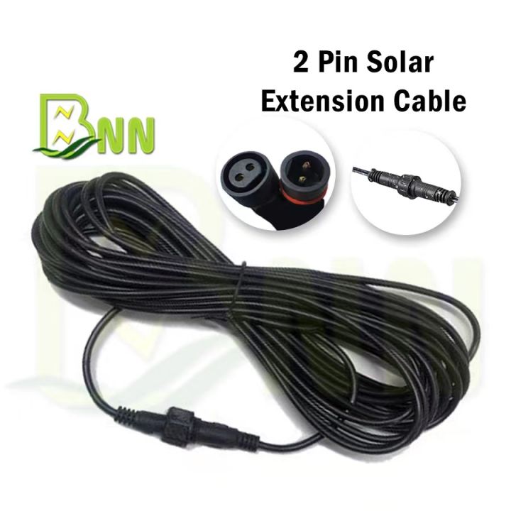 BNN 1.0mm 2 PIN Solar Floodlight Extension Connector Cable 5 meters and ...