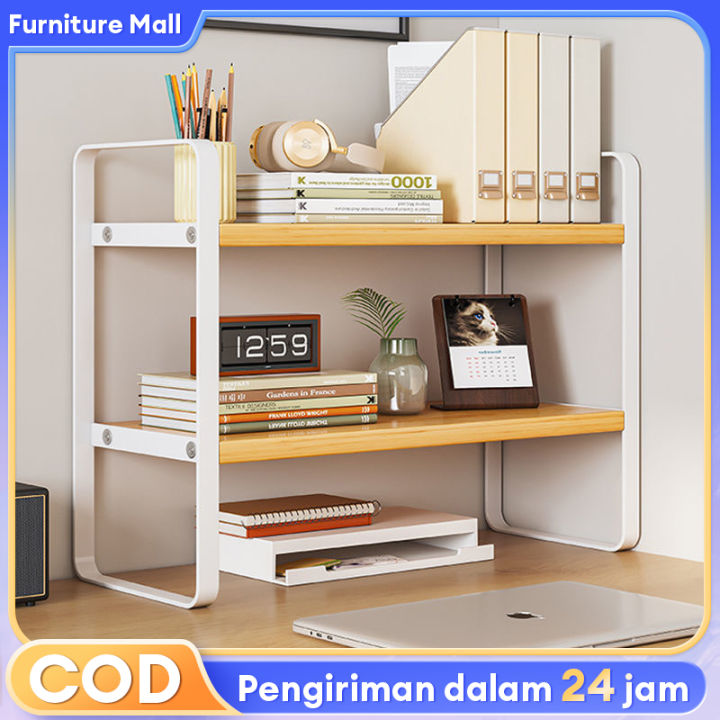 Rak Buku Rak Meja Stationery Desktop Storage Rak Buku Desktop Rak ...