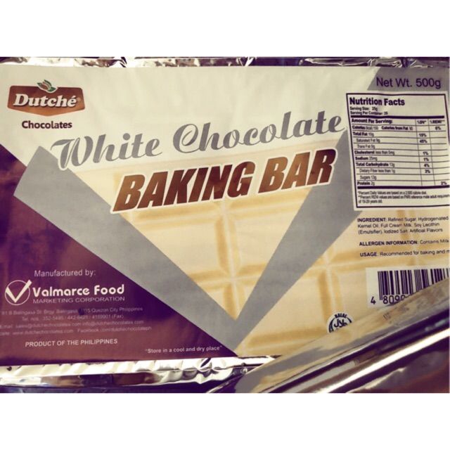 DUTCHE WHITE CHOCOLATE BAR-500g | Lazada PH