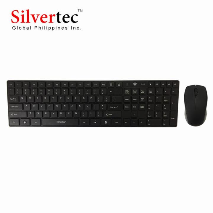 SILVERTEC SCKM-E111 WIRELESS COMBO KEYBOARD/ OPTICAL MOUSE | Lazada PH