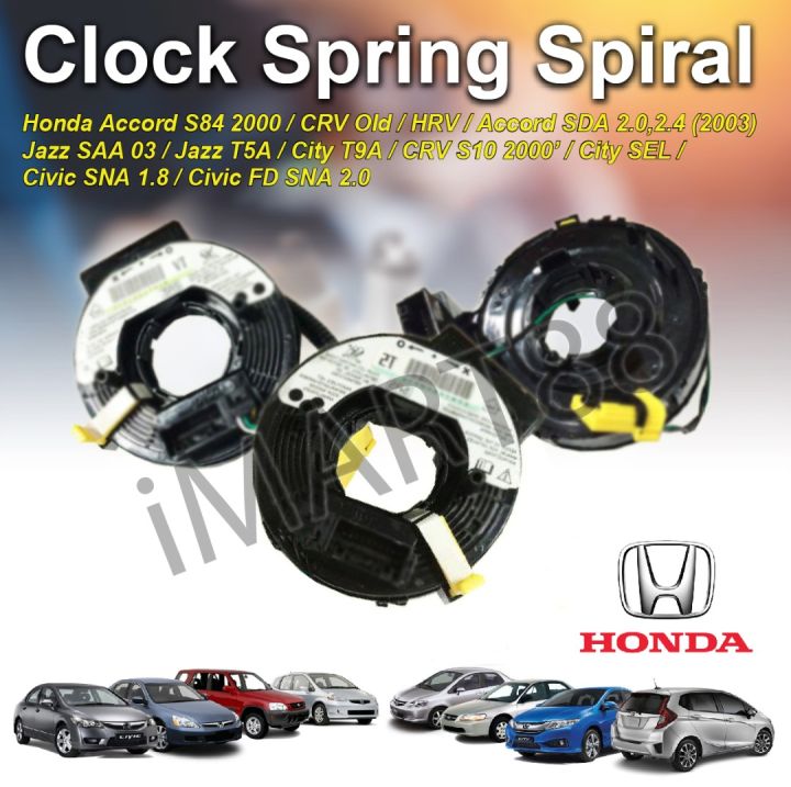 Original Honda Clock Spring Spiral Cable Civic CRV HRV Jazz City Accord ...