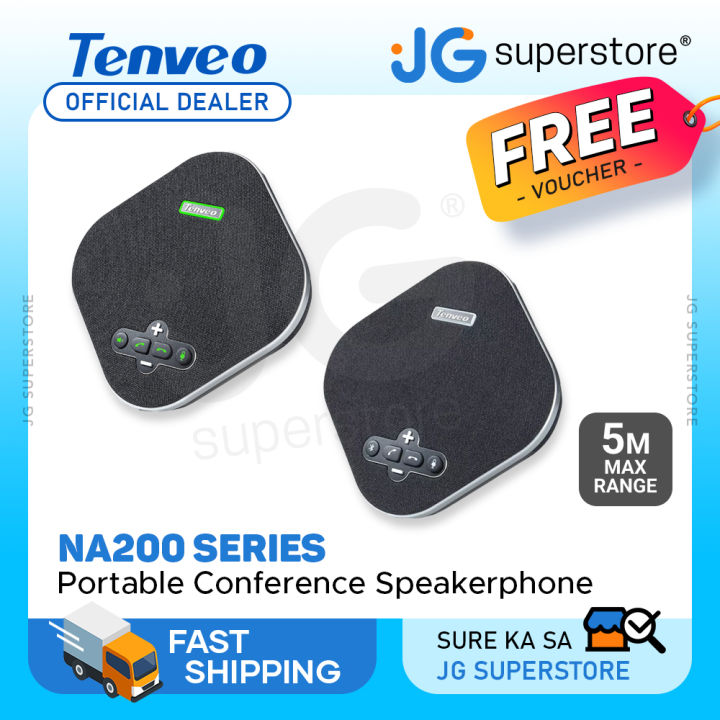Tenveo NA200 USB Type B 3.0 / NA200B Bluetooth Portable Conference System Speakerphone with ...