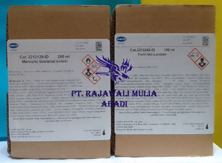 Chloride Reagent Set, Mercuric Thiocyanate HACH 2319800 bukan LOVIBOND ...