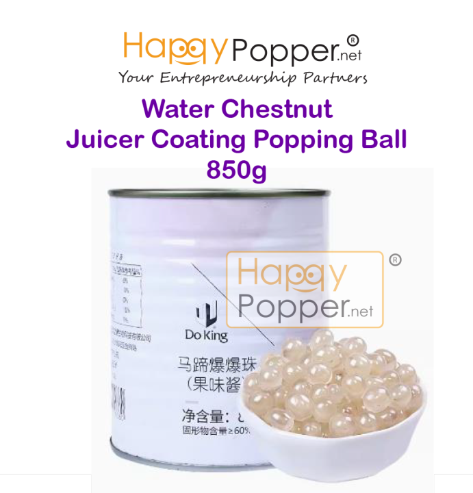 Happypopper Water Chestnut Juicer Coating Popping Boba Ball 850g 850 g Halal Horseshoe Explosion ...