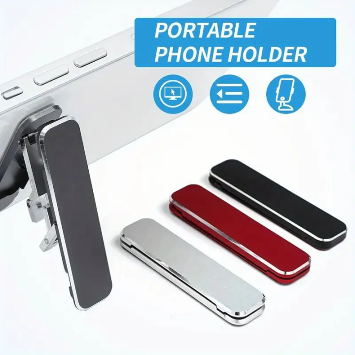 Aluminum Foldable Cellphone Back Sticker Holder Universal Invisible ...