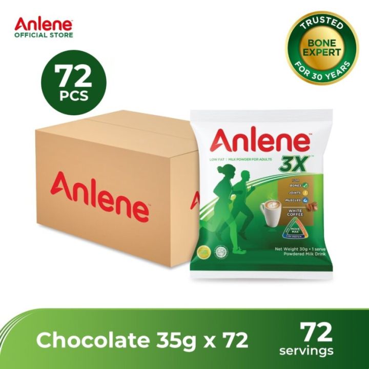 Anlene 3X Milk Powder Chocolate 35G (Sachet)| 1 Case | Lazada PH