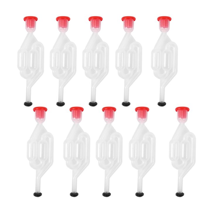 10Pcs Wine Beer Fermentation Check Valve Water Seal Airlock Home ...