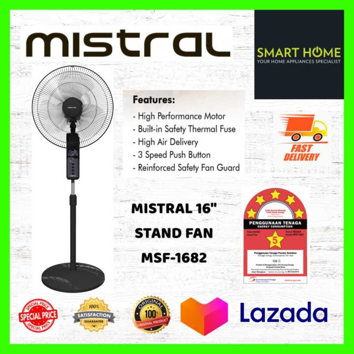 MISTRAL STAND FAN MSF1682 (16'') | Lazada
