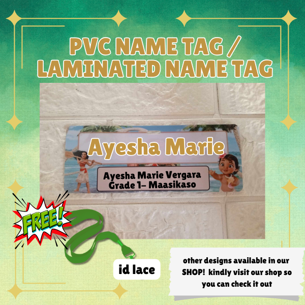PVC Name tag / pvc id card / personalized name tag / customized name ...