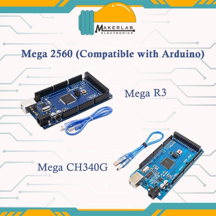 BEST- Mega 2560 R3 Motherboard Compatible with Arduino Mega2560 ATMEGA2560 CH340G Makerlab ...