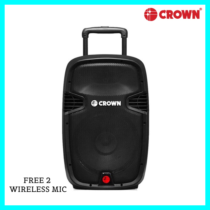 Crown PRO-5008R Plus 15" 2 Way 480W Powered Speaker with BT, USB, SD &2 ...