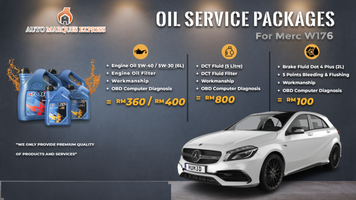 Mercedes Benz W176 A160 A180 A200 A250 Engine Oil, DCT Fluid & Brake ...