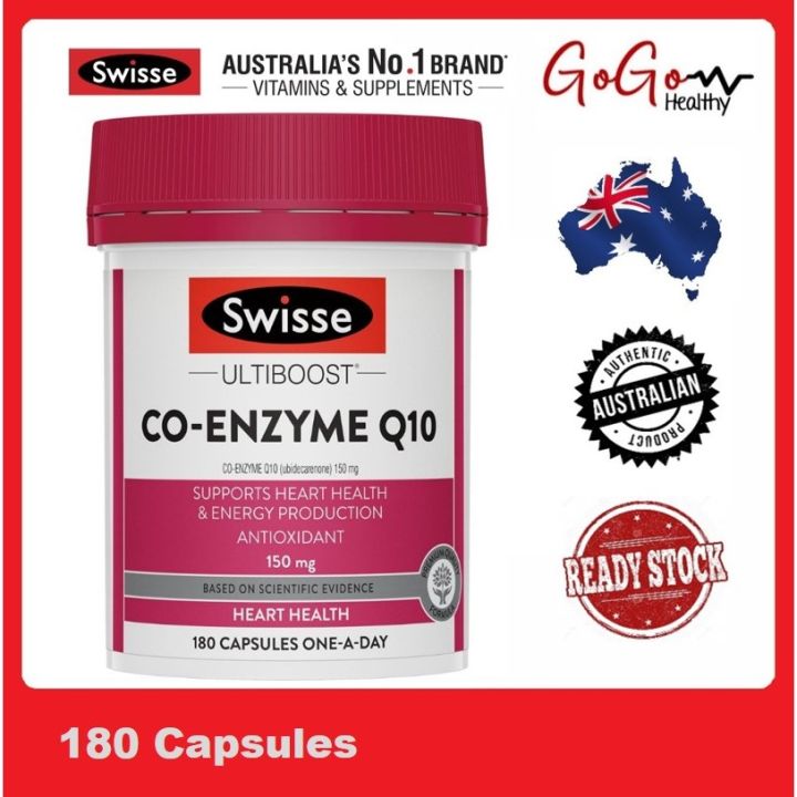 (Expiry SEP 2026) Swisse Ultiboost Co-Enzyme Q10 150Mg 180 Capsules | Lazada