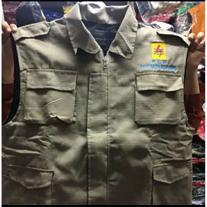 rompi PLN bahan ripstok dan driil Biru dan hitam | Lazada Indonesia