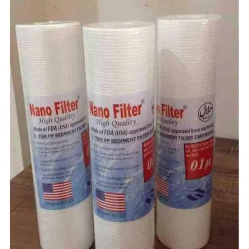 catridge sedimen filter air nano filter/kolon filter 01 isi 20 pcs ...