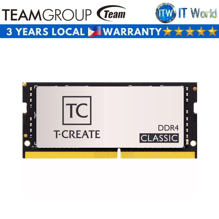 Itw | Teamgroup T-Create Classic 16GB (1 x 16GB) DDR4-3200 SODIMM ...