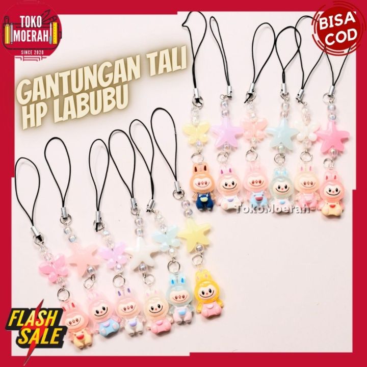 GANTUNGAN TALI HP RESIN LABUBU LUCU UNIK STRAP TALI HANDPHONE LABUBU ...