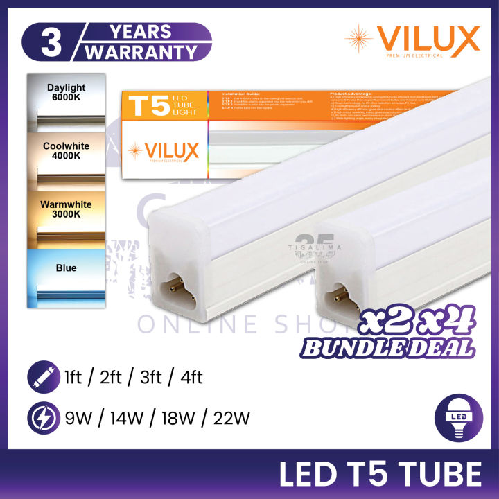 [BUNDLE DEALS] PREMIUM LED T5 Tube Light With Full Set Connector Wall ...