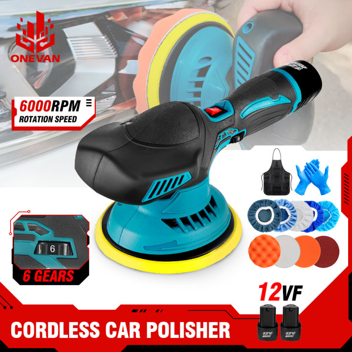 DA systerm 12V Cordless Polisher Car Buffer Sander Polisher Set 6 inch ...