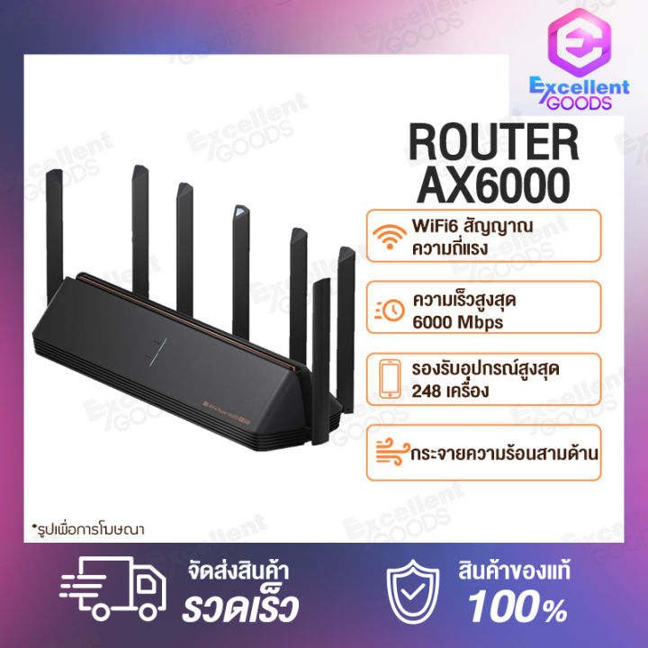 Xiaomi Mi Router AX6000 AIoT WiFi 6/4K QAM รับส่งข้อมูลเร็วถึง เราเตอร์ ...