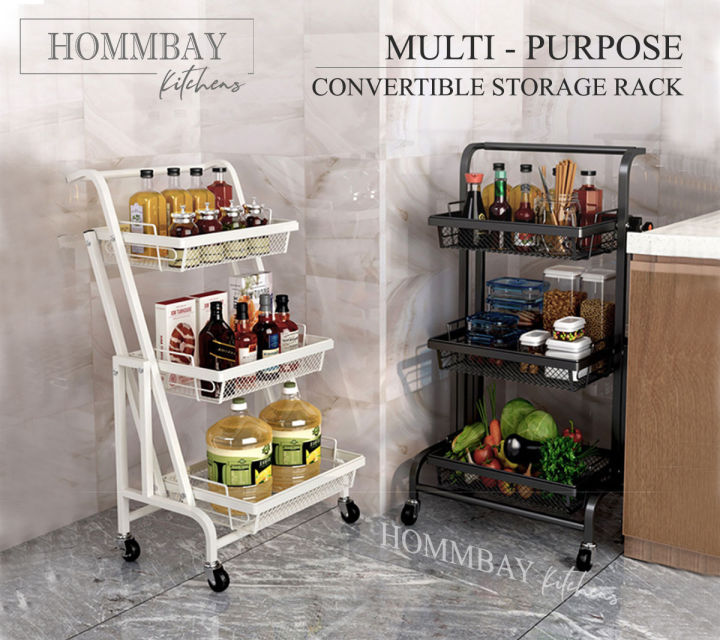 HOMMBAY Kitchen Rack / Multipurpose Convertible Foldable / Kitchen ...