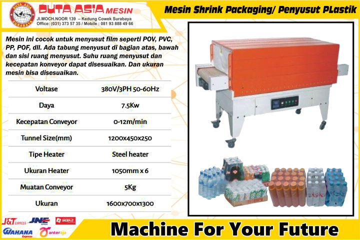 MESIN THERMAL SHRINK PACKAGING RON CONVEYOR TUNNEL 120X45X25CM | Lazada Indonesia