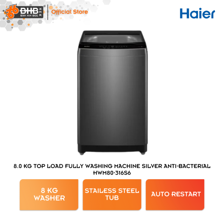 Haier Top Load Fully Washing Machine HWM80-316S6 8kg Washer Anti ...
