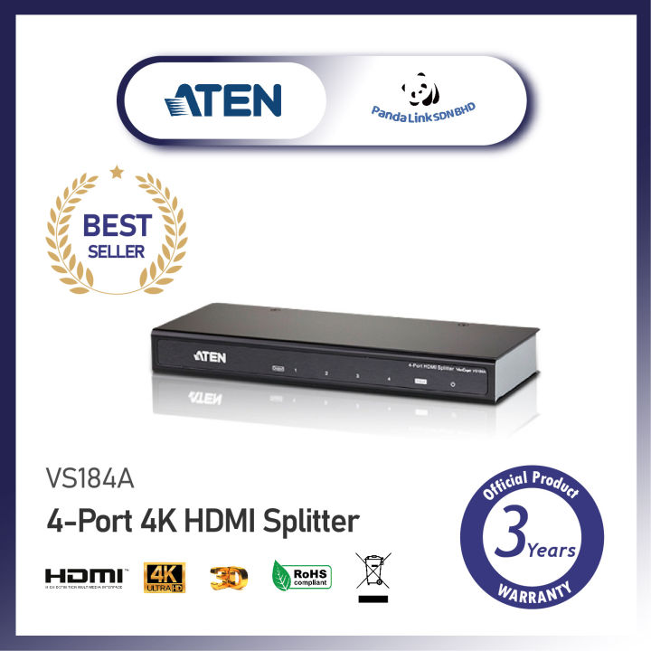 ATEN VS184A 4-Port 4K HDMI Splitter | Lazada