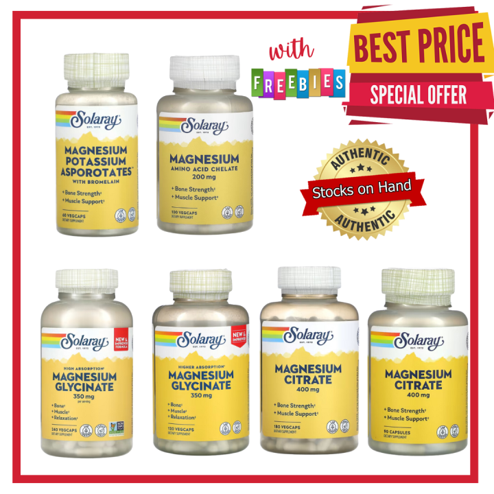 Solaray Magnesium Citrate / Glycinate / Potassium Asporatates with ...