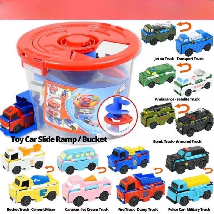 2 in 1 Cars Bucket Slide Ramp toys - Blue Elephant Ph | Lazada PH