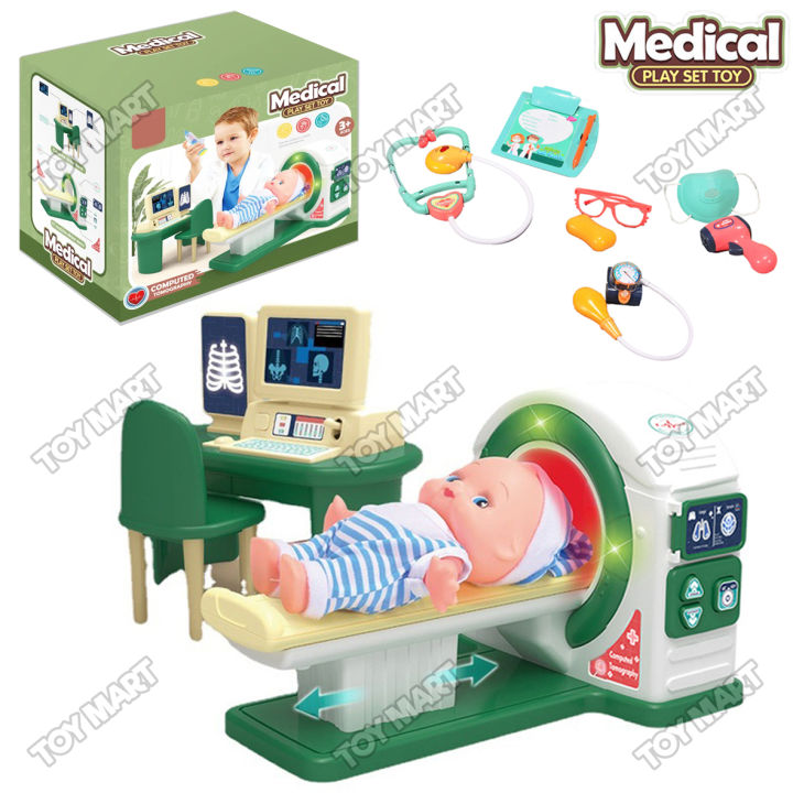 11 Pcs Interactive CT Scan XRay Toy Hospital Playset Medical CT Scan