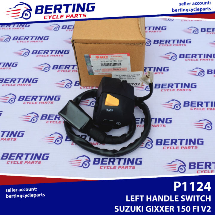 SGP LEFT HANDLE SWITCH Suzuki Gixxer 150 FI V2 Genuine 37400-34JJ0-000 ...